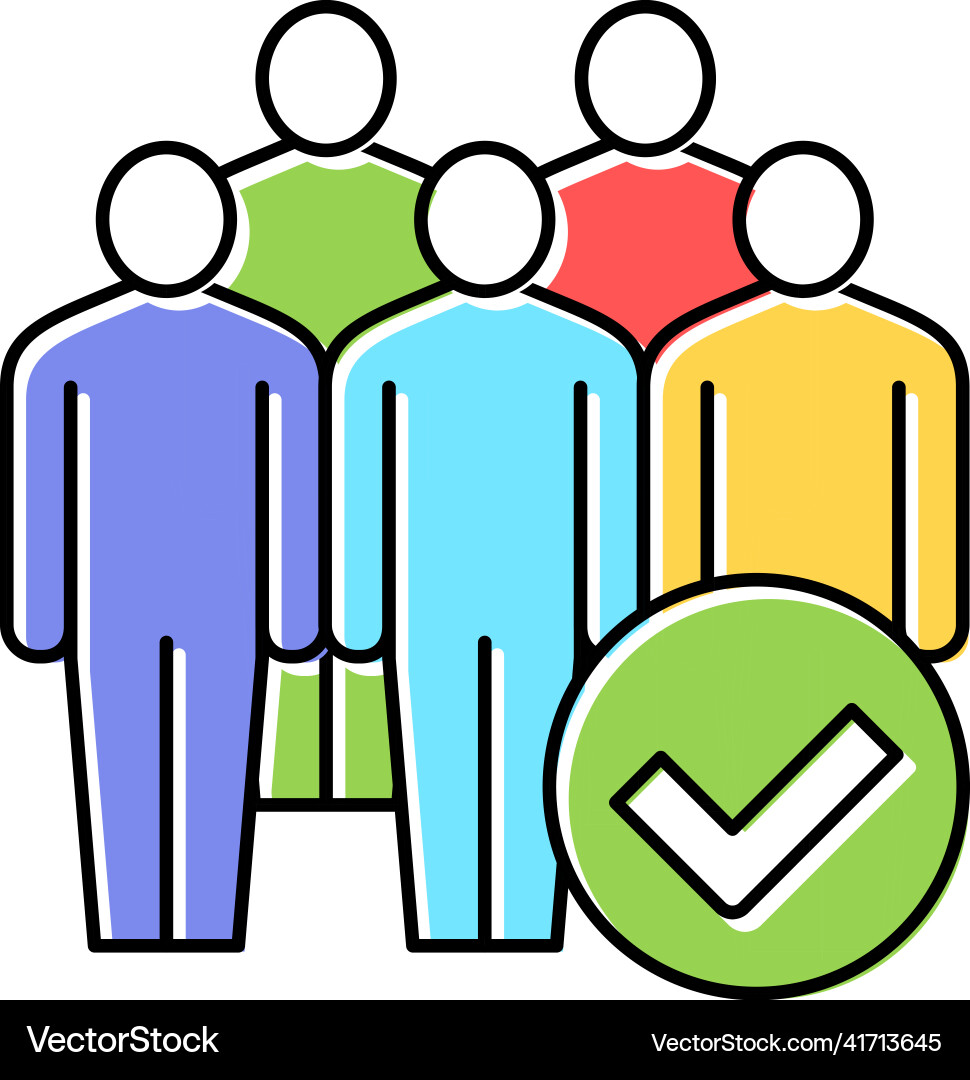 Company employees color icon Royalty Free Vector Image