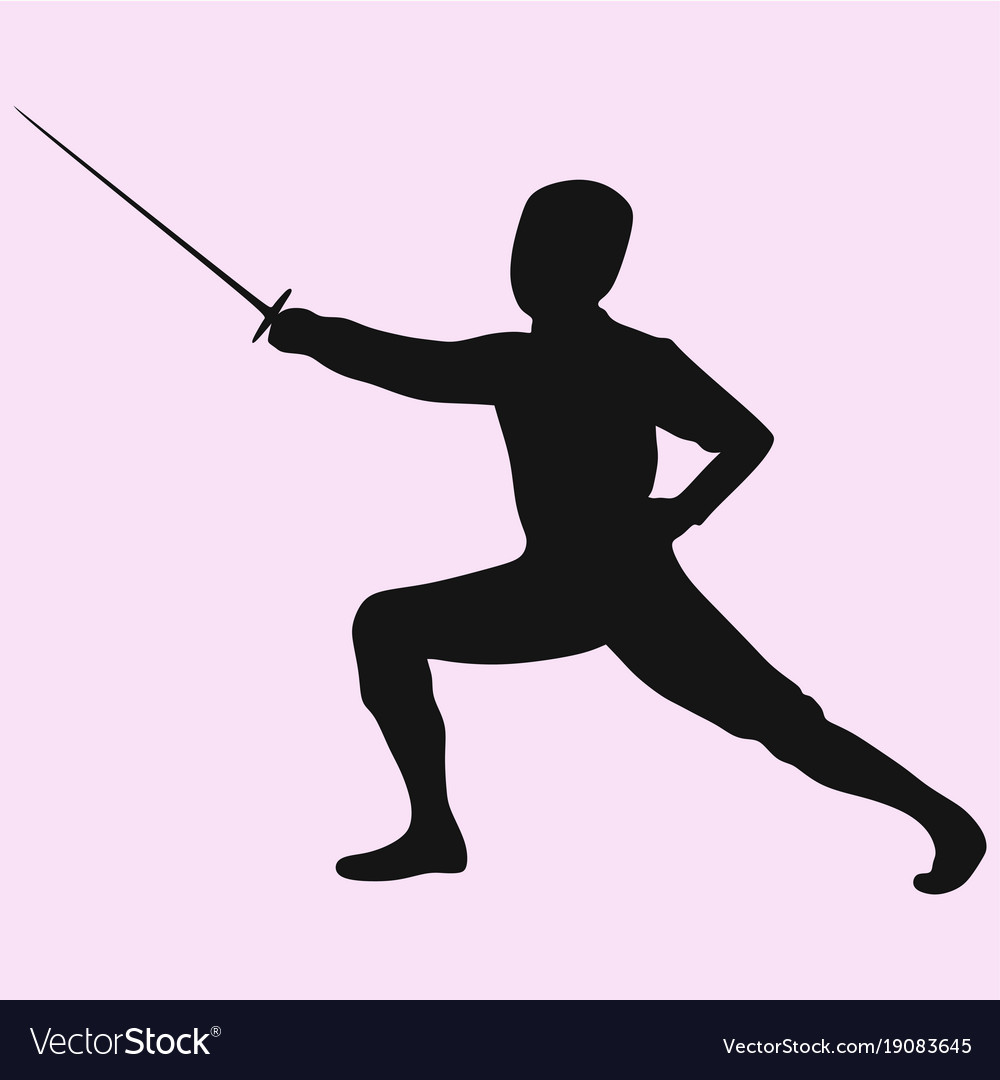 Fencing player Royalty Free Vector Image - VectorStock