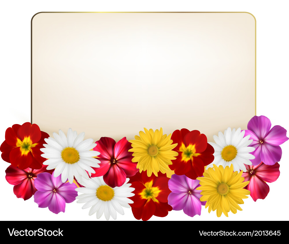 Holiday background with a paper greeting card Vector Image