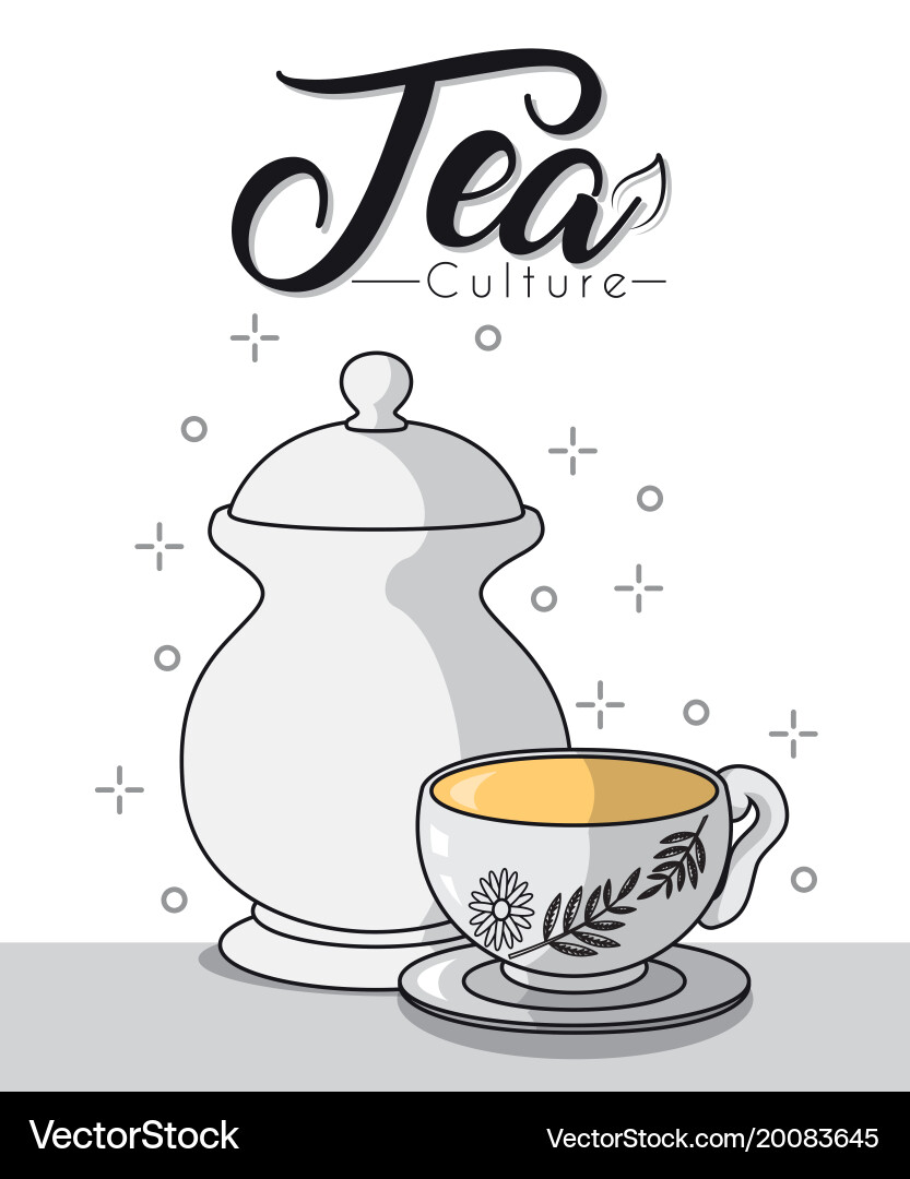Tea culture concept Royalty Free Vector Image - VectorStock