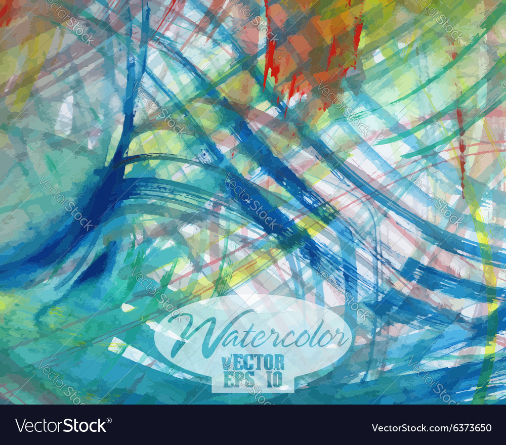 Abstract colorful watercolor Royalty Free Vector Image