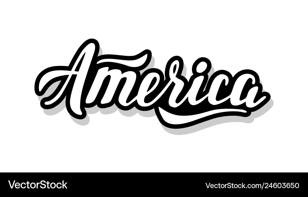 America calligraphy template text for your design Vector Image
