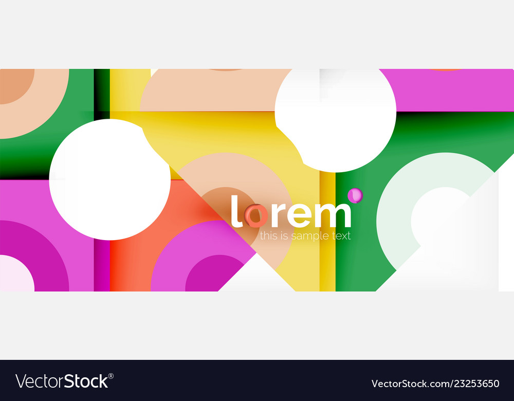 Colorful trendy geometric shapes background Vector Image