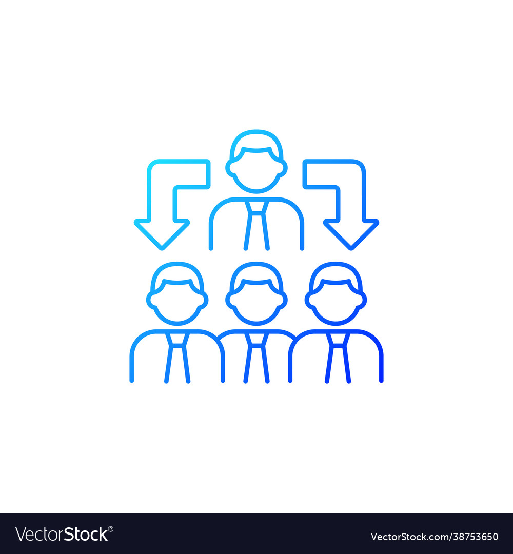 Coordination gradient linear icon Royalty Free Vector Image