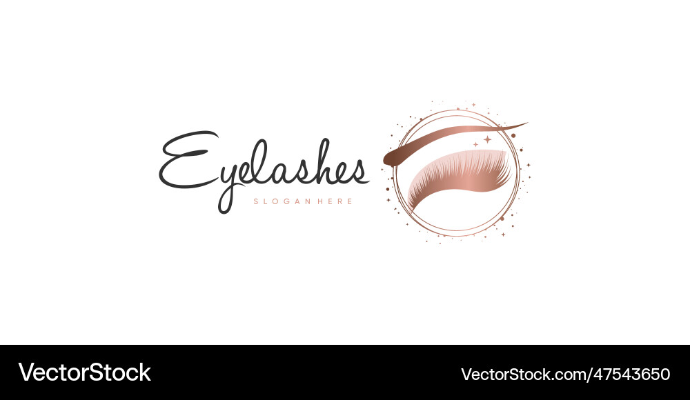 Eyelashes logo design with fresh and unique Vector Image
