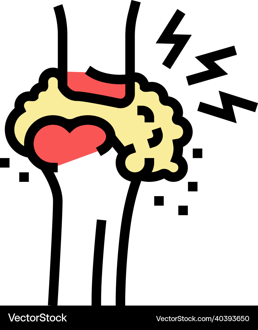 Gout health problem color icon Royalty Free Vector Image