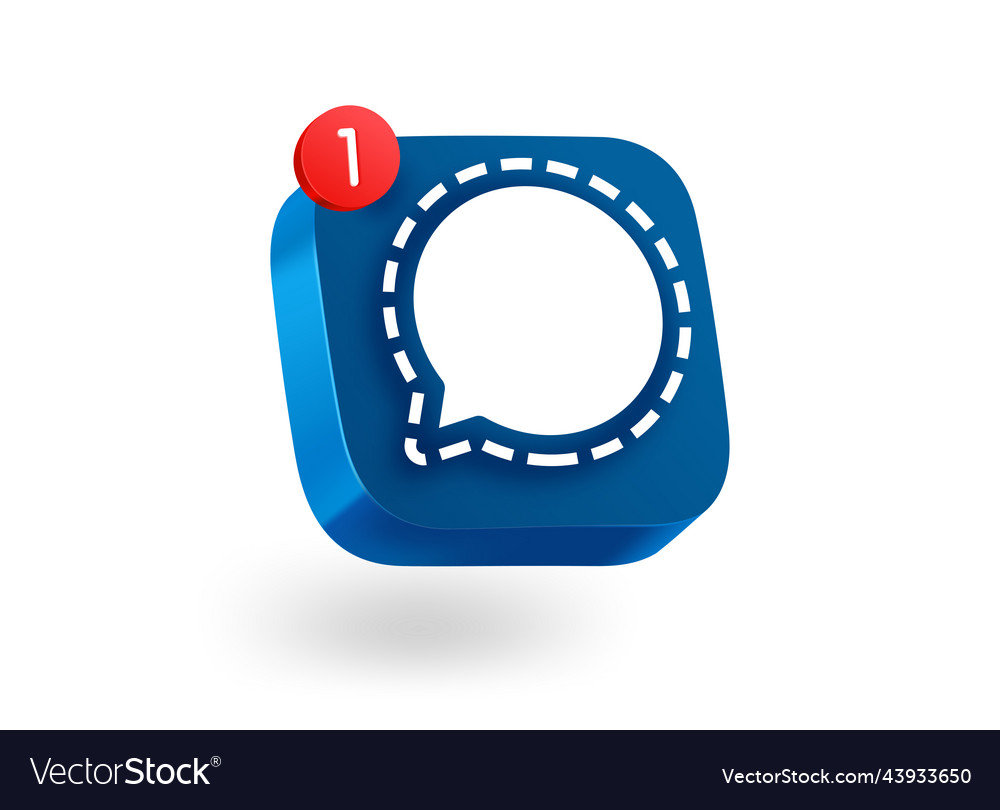 New message concept 3d mobile application icon Vector Image