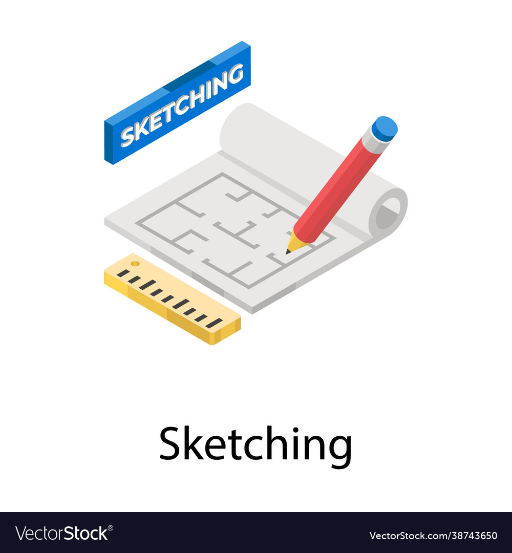 Sketching Royalty Free Vector Image - VectorStock