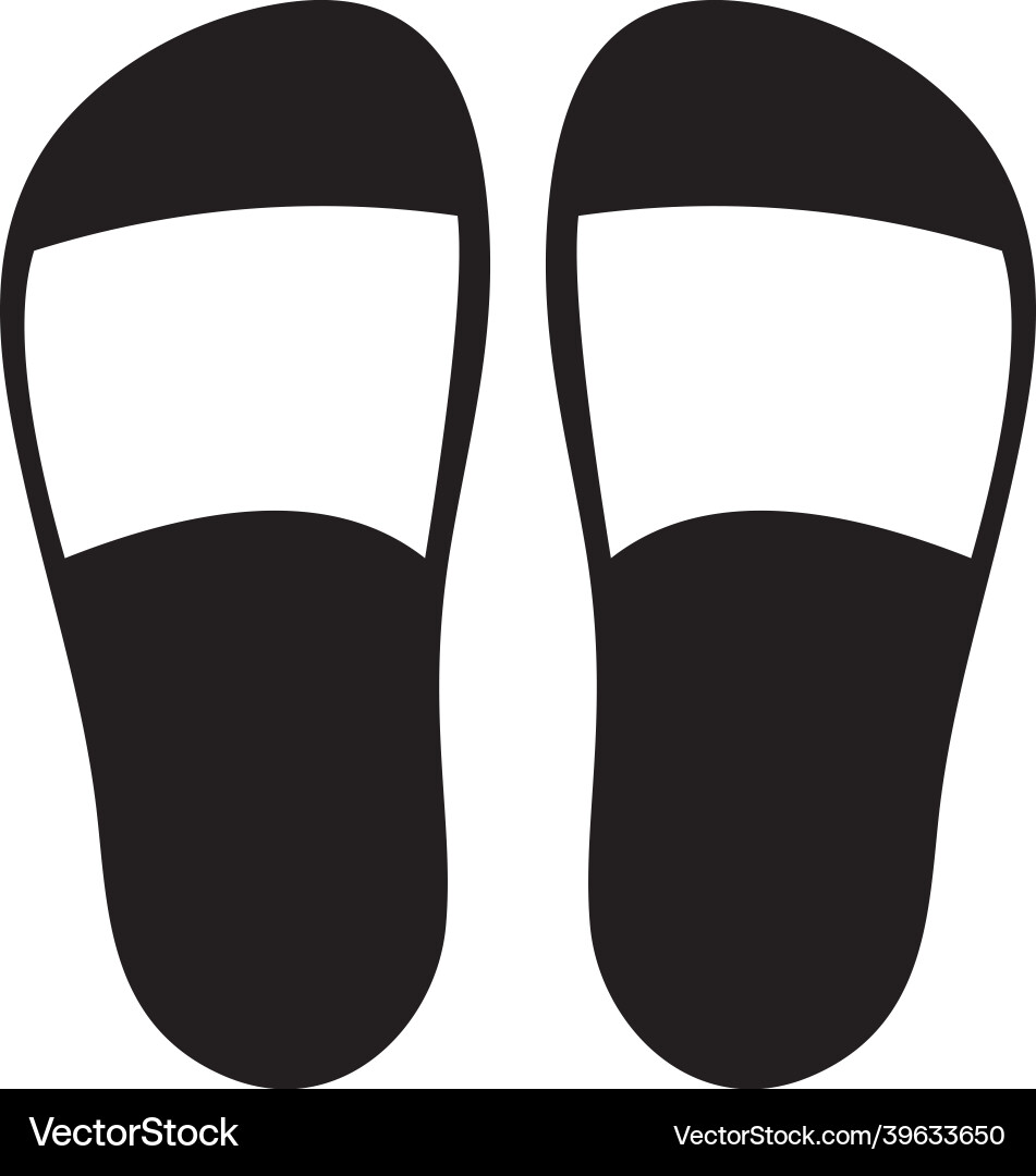 Slippers icon template black color editable Vector Image