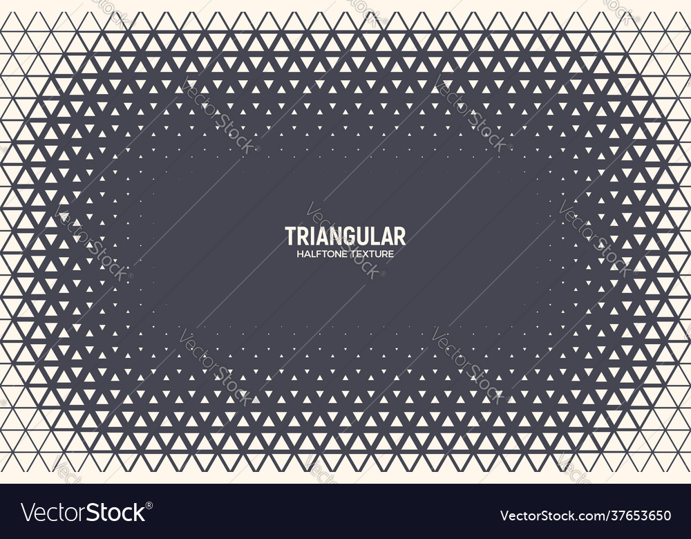 Triangular halftone texture frame geometric Vector Image Triangular halftone texture frame geometric Vector Image