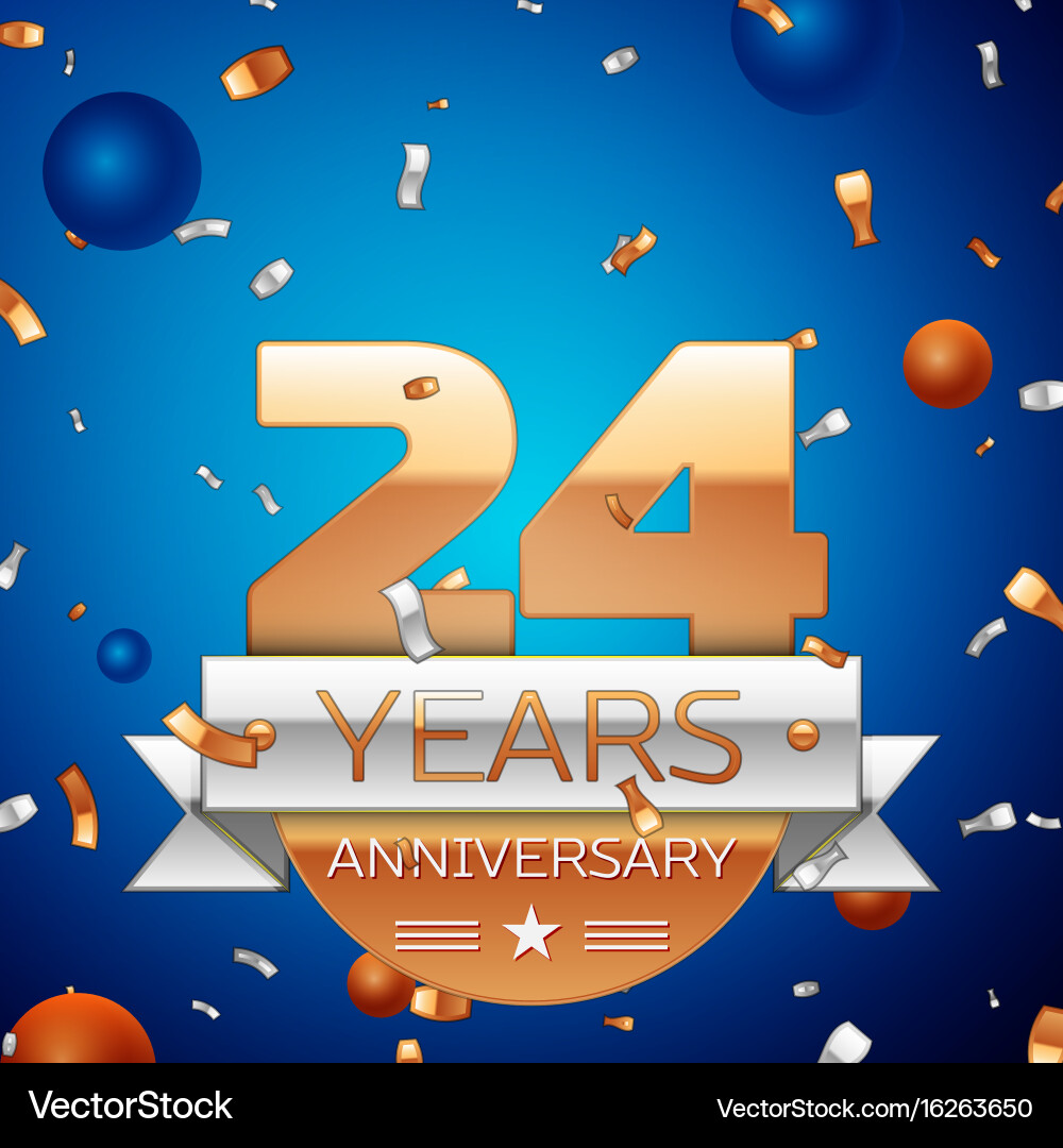 Twenty four years anniversary celebration design Vector Image