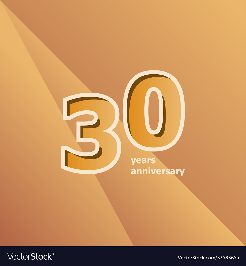 30 years anniversary template design Royalty Free Vector 30 years anniversary template design Royalty Free Vector