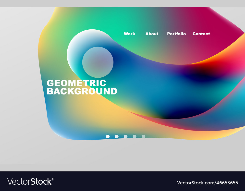 Abstract liquid background for your landing page Vector Image