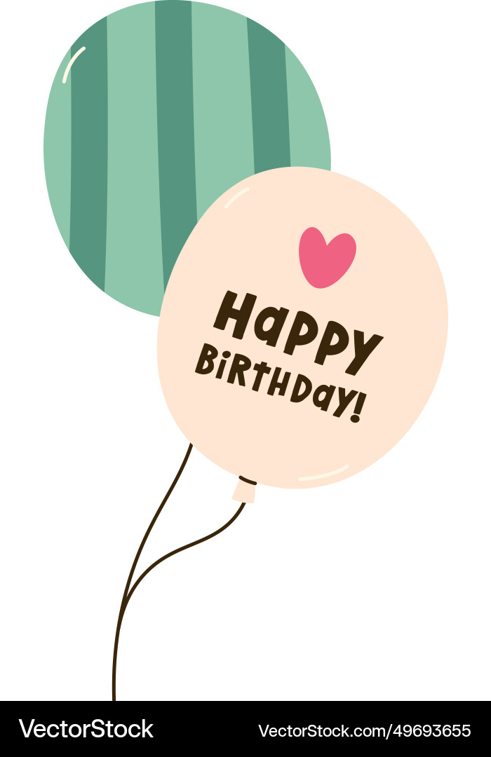 Birthday balloons bouquet Royalty Free Vector Image