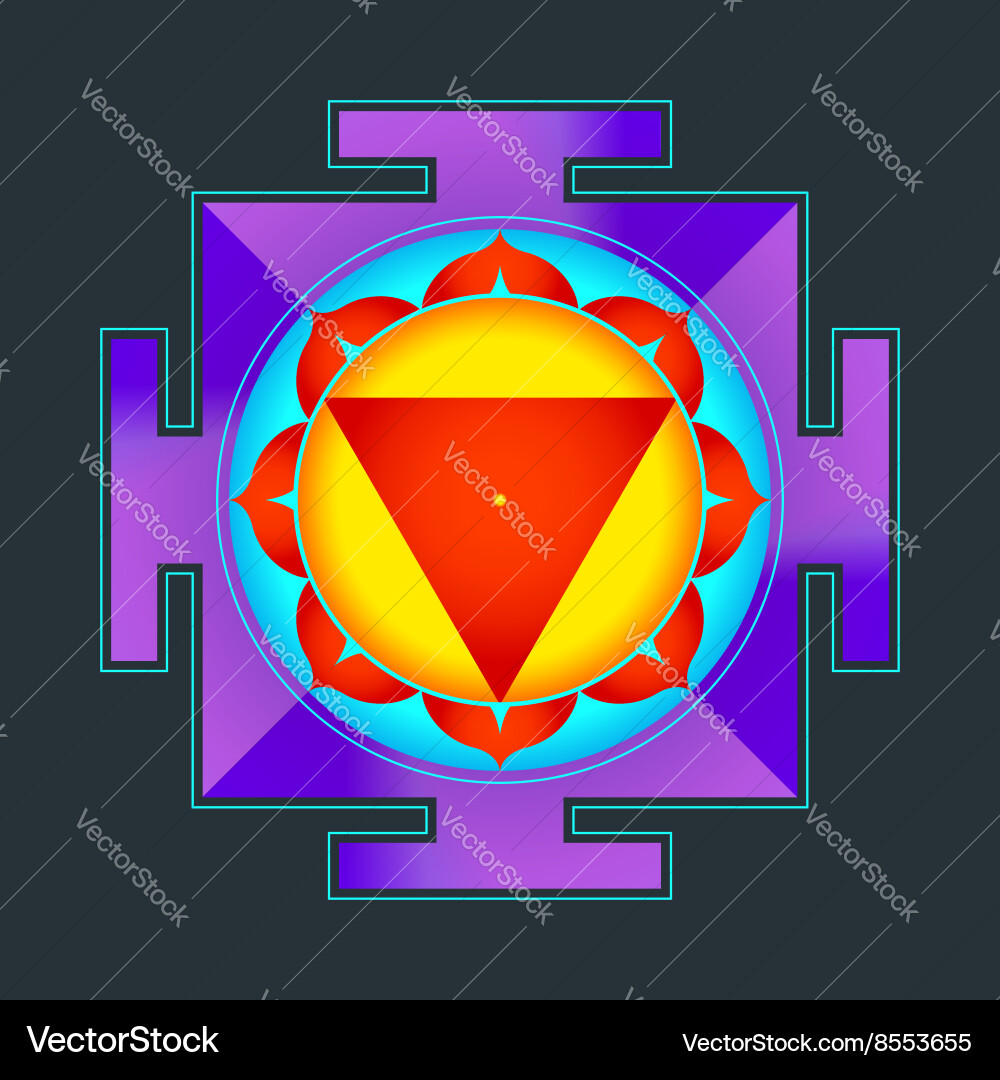 Colored tara yantra Royalty Free Vector Image - VectorStock