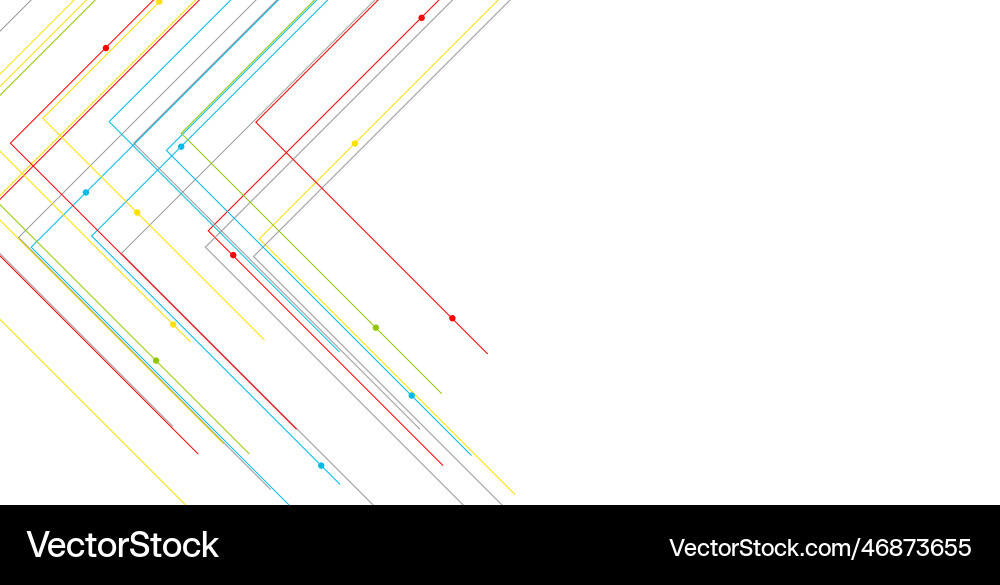 Colorful minimal tech lines abstract futuristic Vector Image
