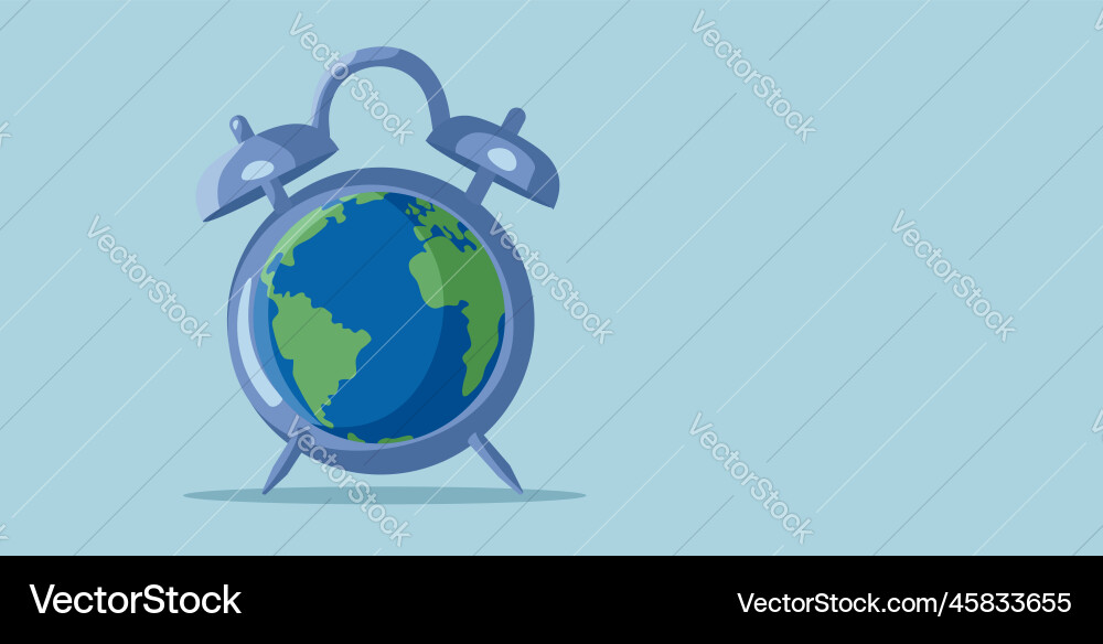 Earth hour time to save the planet concept Vector Image