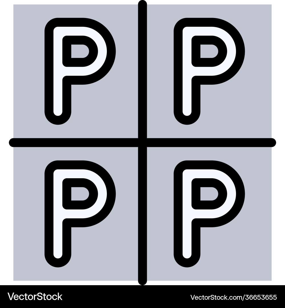 Empty parking lot icon parking lot related Vector Image