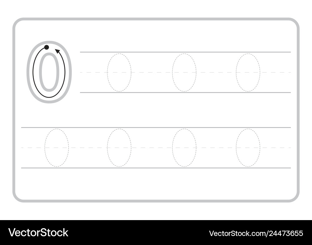 Free handwriting pages for writing numbers Vector Image
