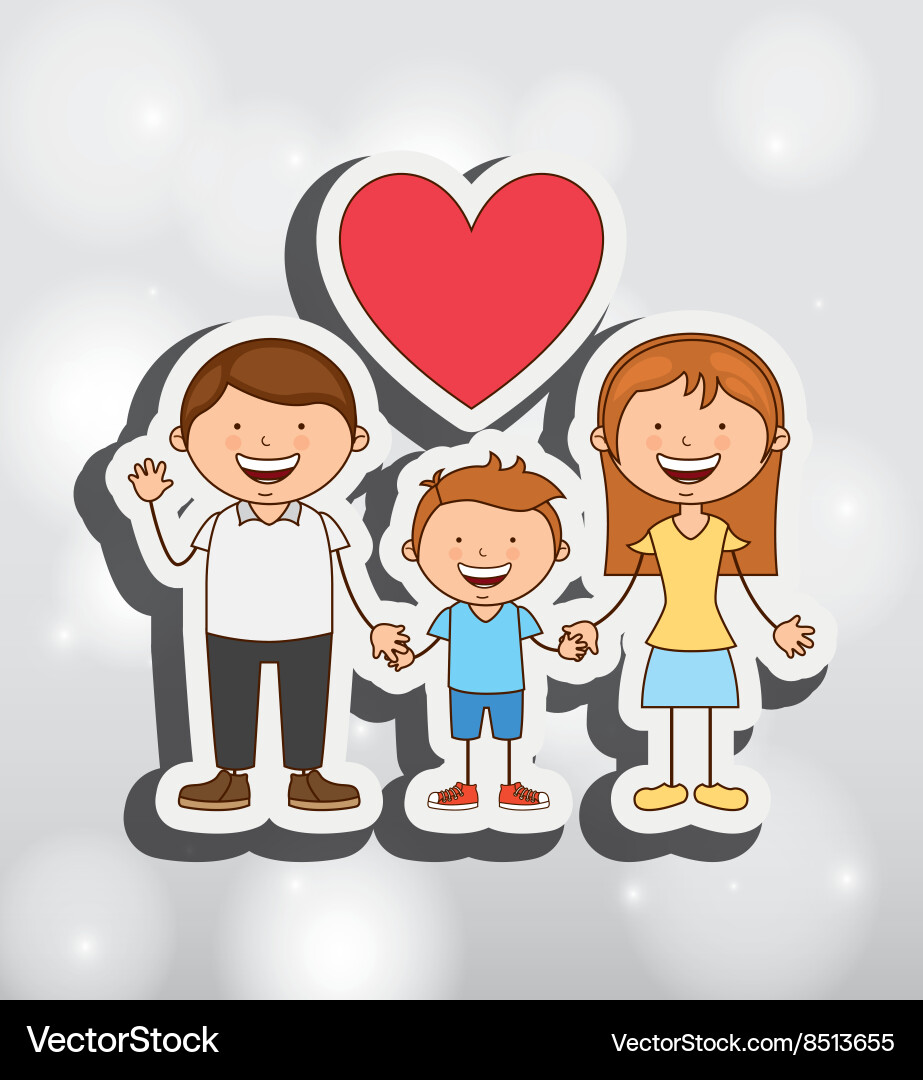 Happy family design Royalty Free Vector Image - VectorStock