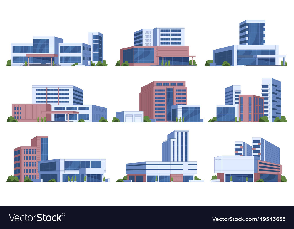 Hospital building modern medical centers Vector Image