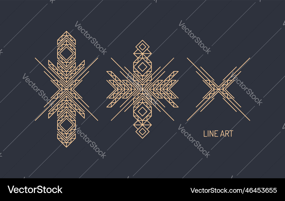 Line art design for invitation poster badge Vector Image