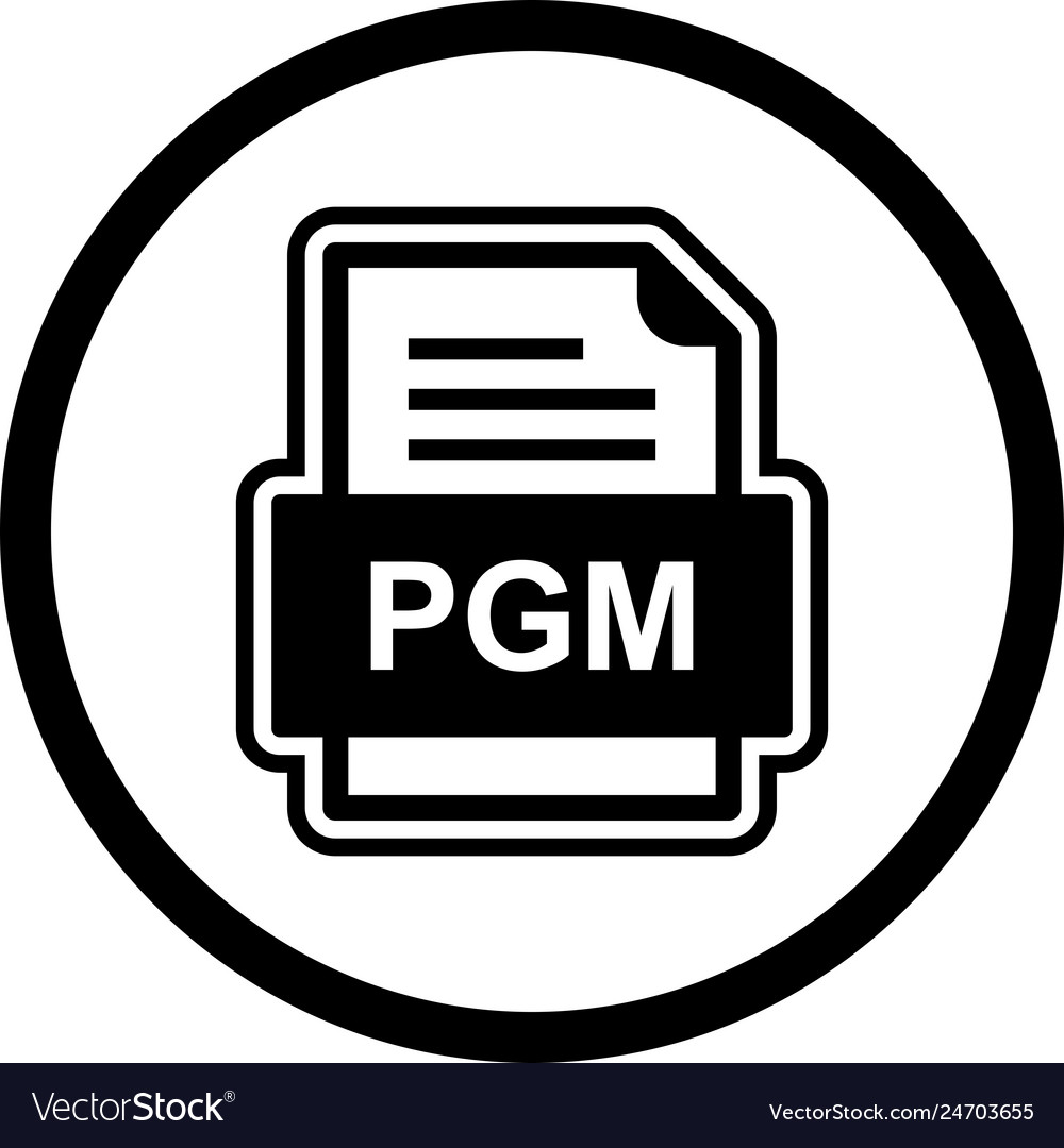 Pgm file document icon Royalty Free Vector Image