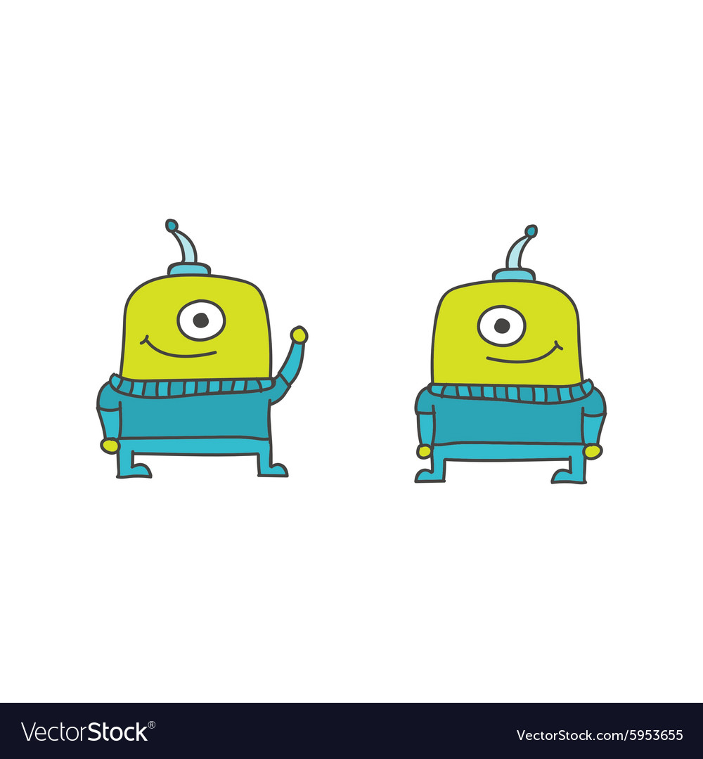 Pixel alien Royalty Free Vector Image - VectorStock