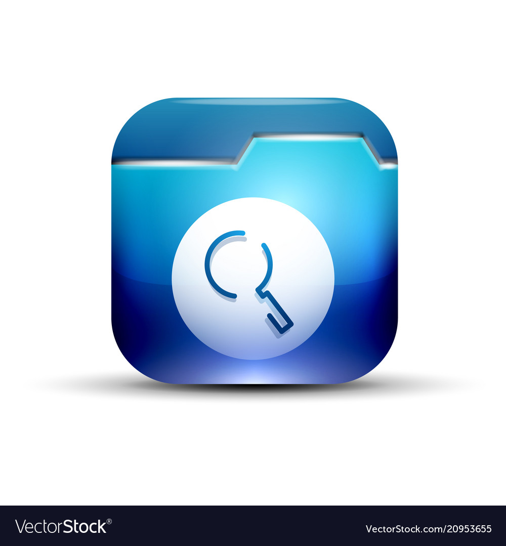Search magnifier web button magnify icon modern Vector Image