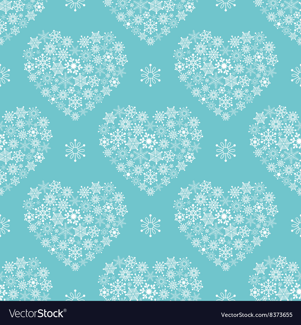 Turquoise seamless pattern with hearts Royalty Free Vector