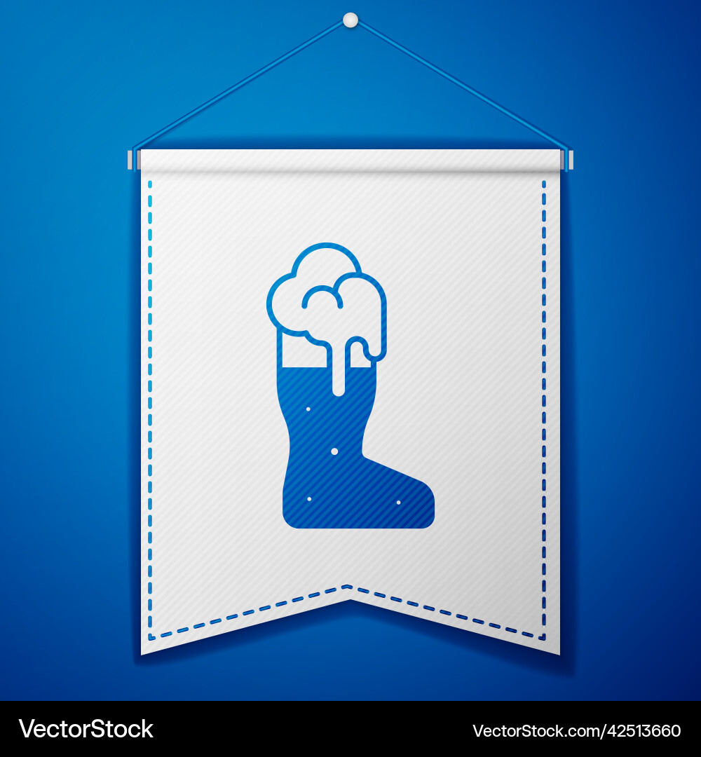 Blue boot beer glass icon isolated on Royalty Free Vector
