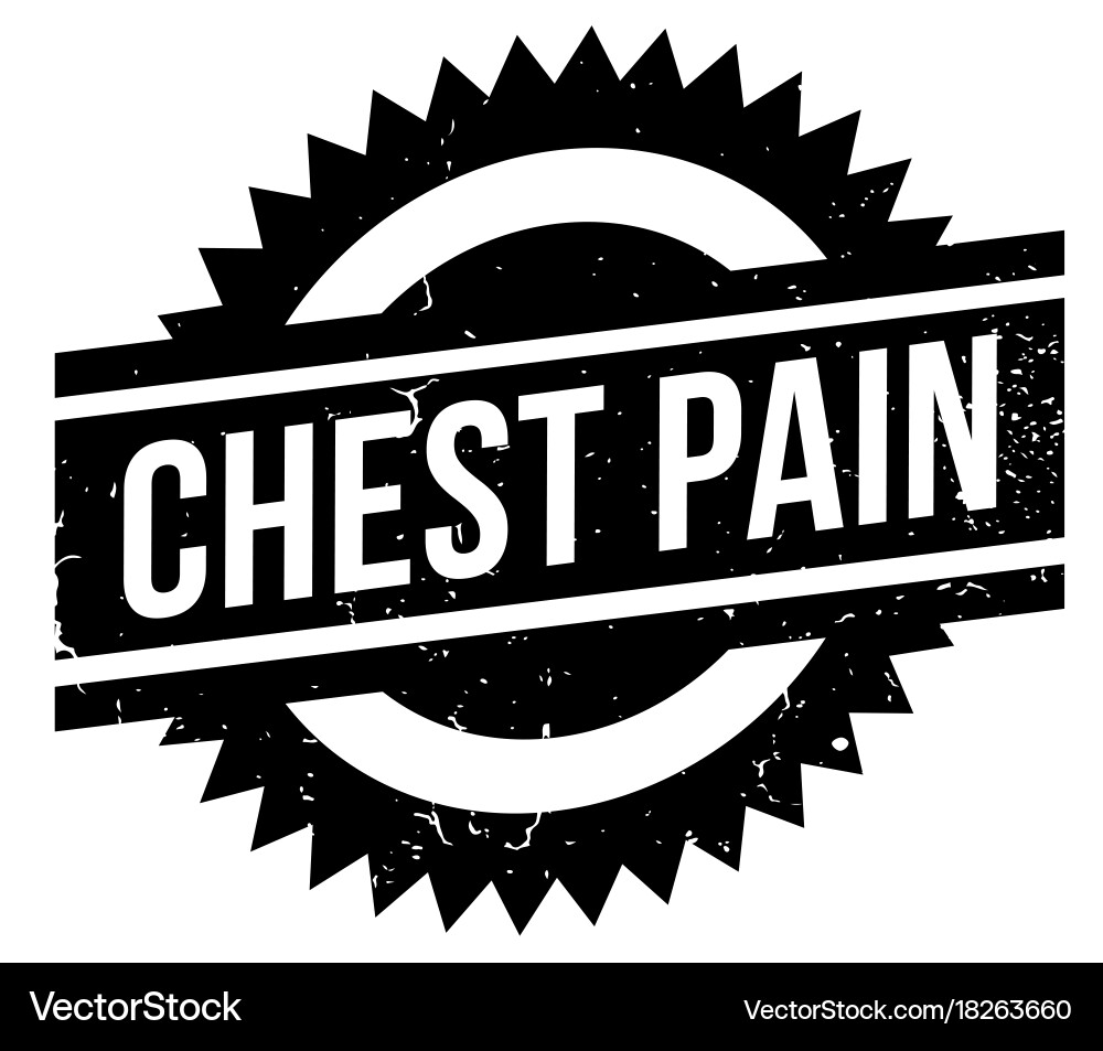 Chest pain rubber stamp Royalty Free Vector Image