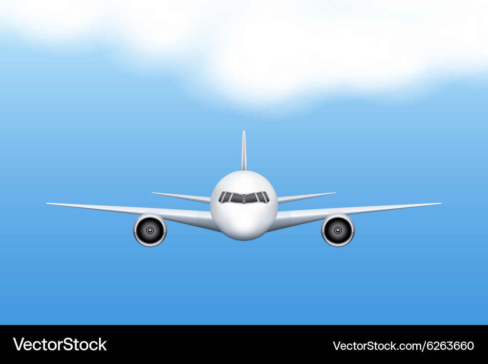 Civil aircraft airplane Royalty Free Vector Image