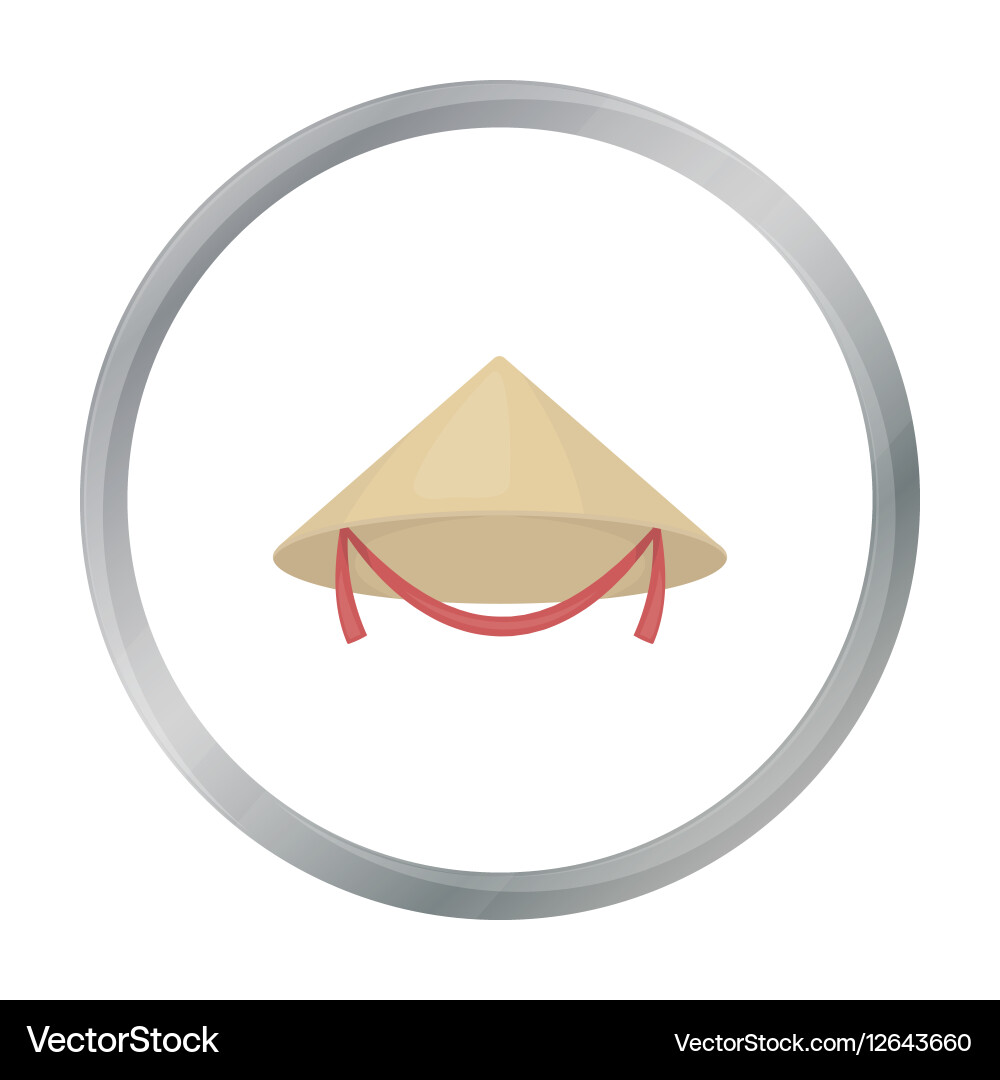 Conical hat icon in cartoon style isolated Vector Image