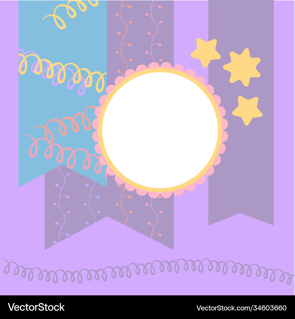 Design template for cute invitation card template Vector Image