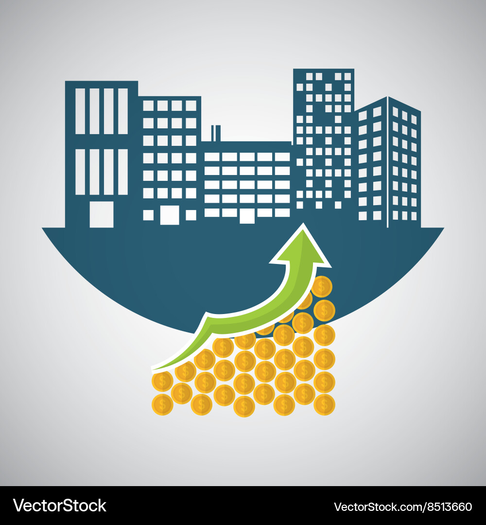 Flat of profit design editable Royalty Free Vector Image