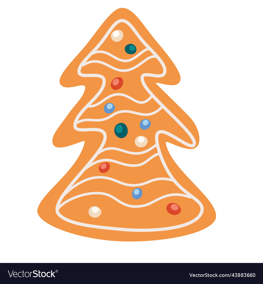 Gingerbread cookie christmas sweet winter Vector Image