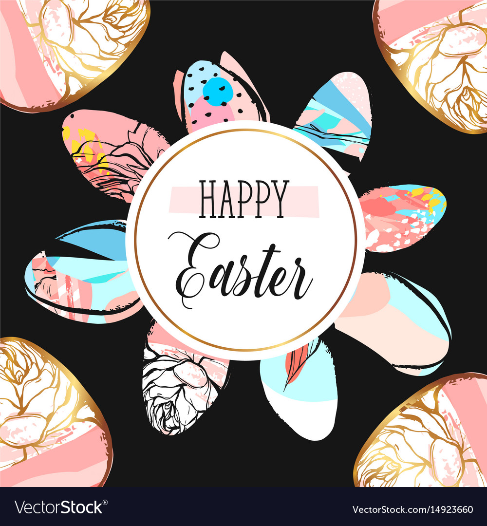 Hand drawn abstract creative easter Royalty Free Vector