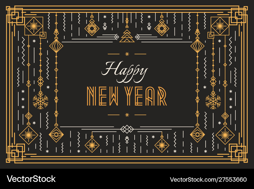 Happy new year banner Royalty Free Vector Image