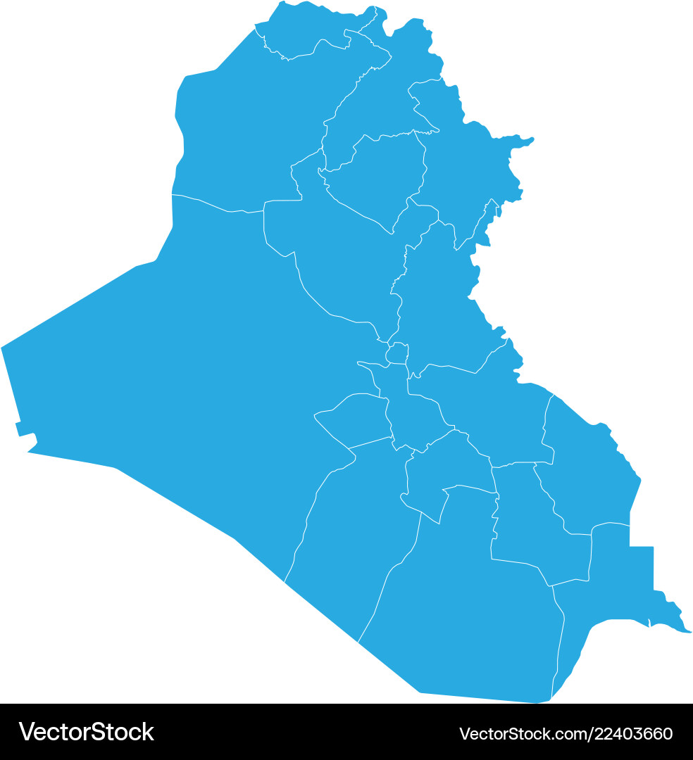 Map iraq high detailed map - iraq Royalty Free Vector Image