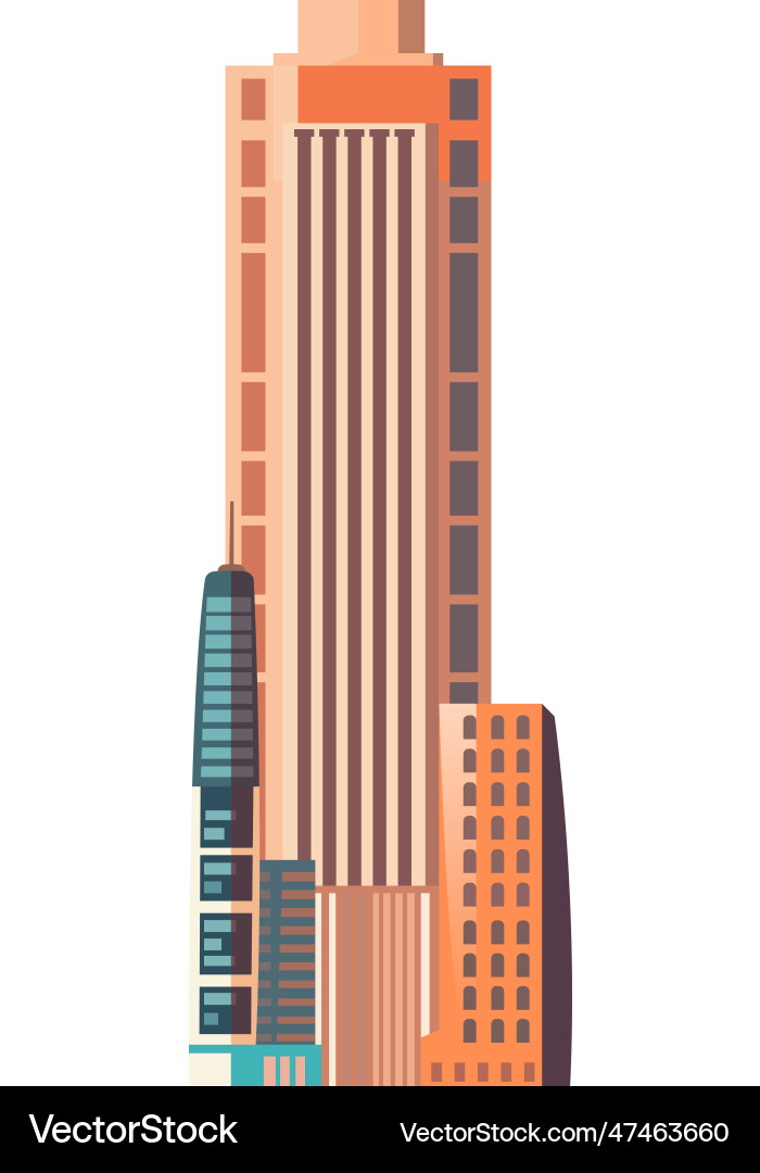 Modern city buildings Royalty Free Vector Image