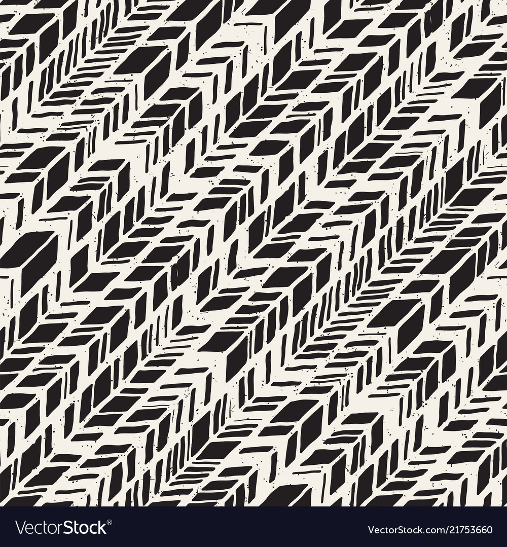 Seamless hand drawn style chevron pattern Vector Image