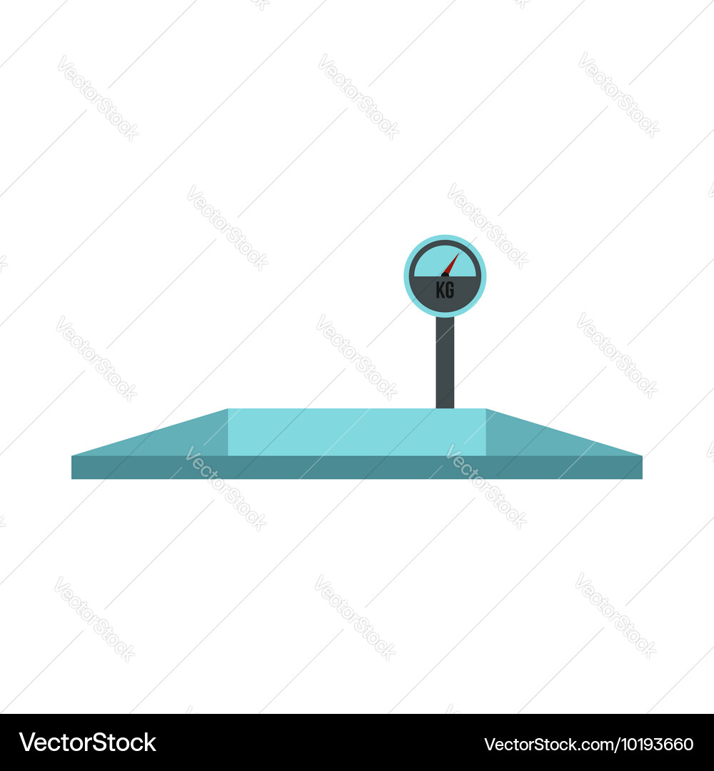 Truck scales icon flat style Royalty Free Vector Image