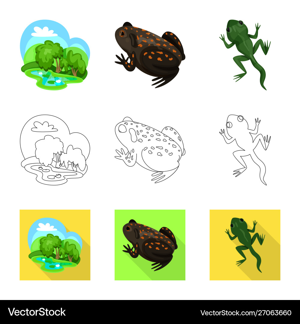 Wildlife and bog symbol Royalty Free Vector Image