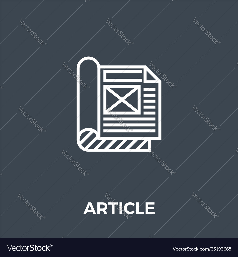 Article icon Royalty Free Vector Image - VectorStock