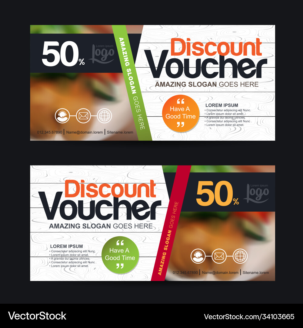 Discount voucher template with clean and modern Vector Image