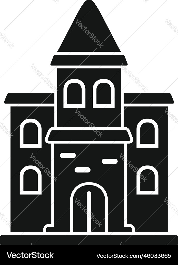 Home creepy icon simple scary night Royalty Free Vector