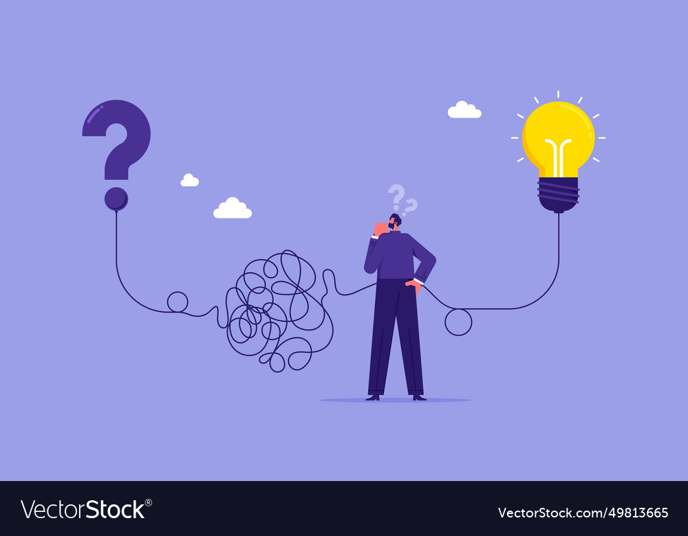 Problem solving skill thinking or finding Vector Image Problem solving skill thinking or finding Vector Image