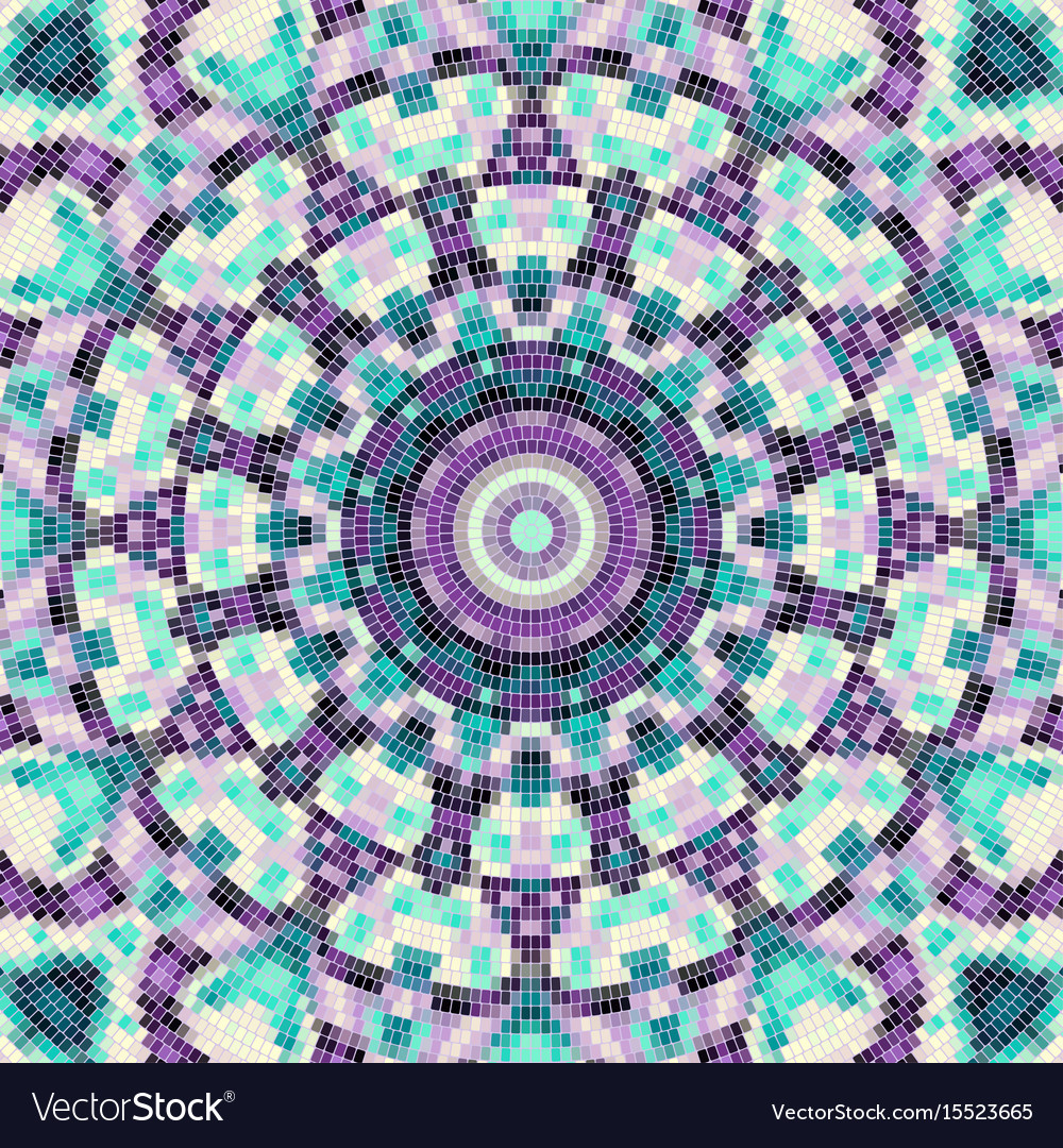 Seamless mosaic art pattern Royalty Free Vector Image