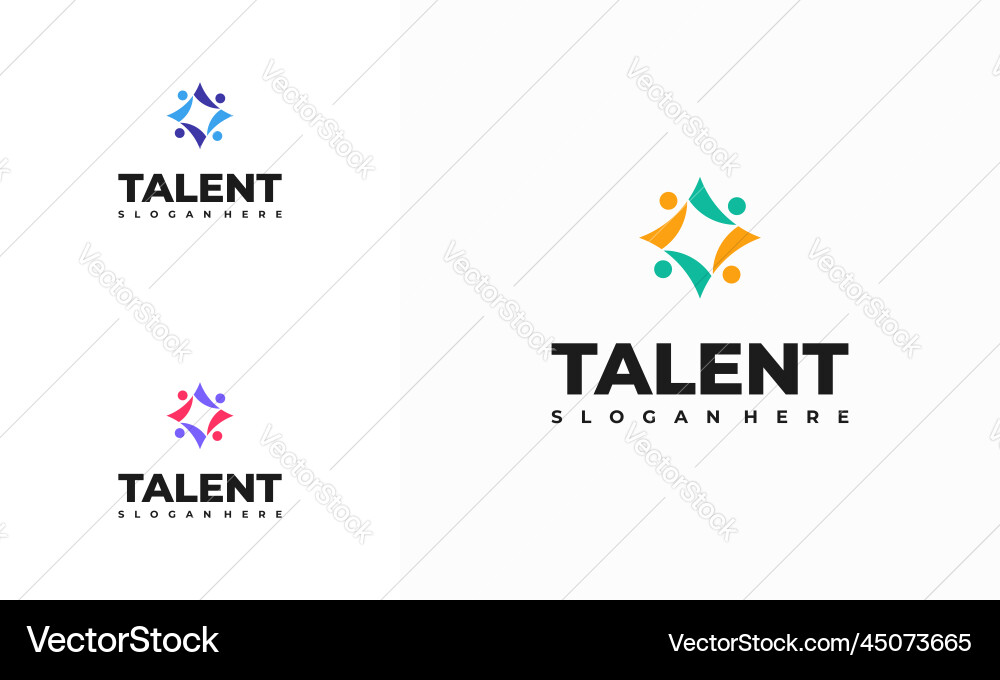 Talent logo designs concept rising star logo Vector Image